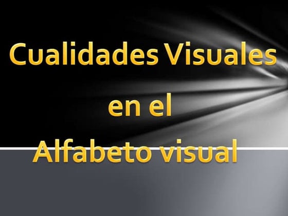 Alfabeto visual | PPTX