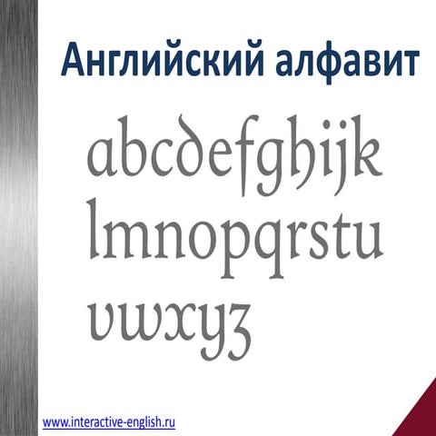 English Alphabet | PPTX