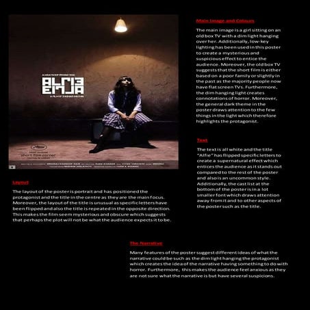 Alfie film poster analysis | DOCX