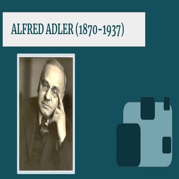 ALFRED ADLER PPT (Systems and theories of Psychology) | PPTX