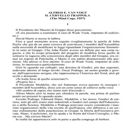 Alfred E. Van Vogt Il Cervello Trappola | DOC