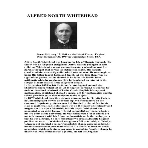 Alfred North Whitehead | PDF