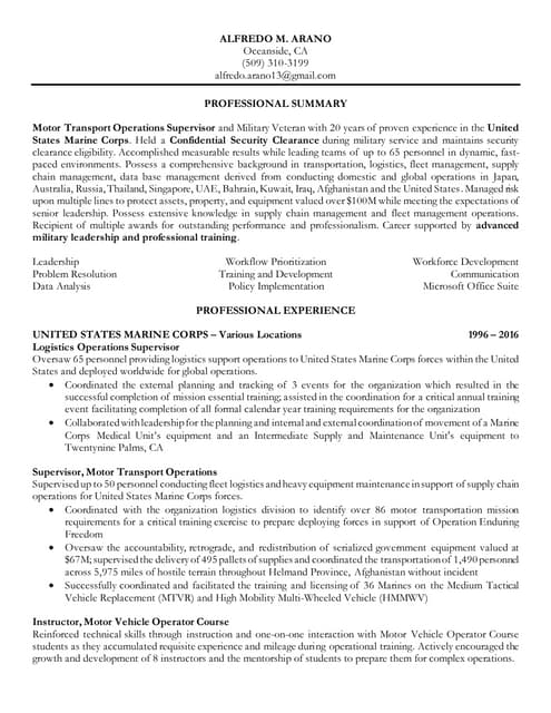 Melvin Williams - Updated Professional Resume | DOC
