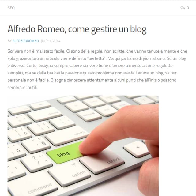 Alfredo Romeo, scrivere su un blog | PDF