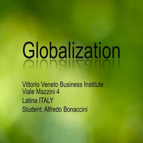 Studentsmeet Globalization Vittorio Veneto Italy | PPTX