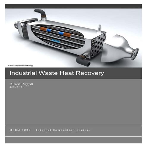 Thermoelectric generation using waste heat | PPTX