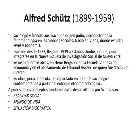 Método de la fenomenología de alfred schutz