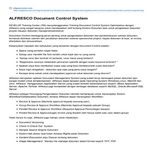 Alfresco document control system develop | PDF