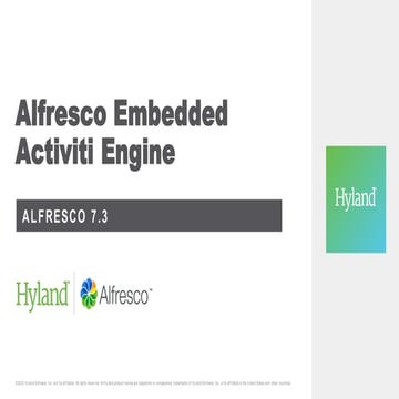 Alfresco Embedded Activiti Engine Ppt