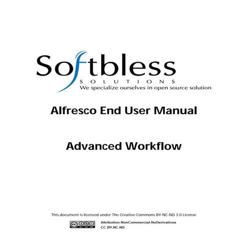 Alfresco 4 advance workflow - by softbless - part iv | PDF
