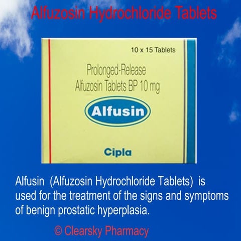 Alfusin (Alfuzosin Hydrochloride Tablets) | ODP
