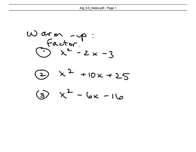 Alg 1.4 Notes Exponents | PDF