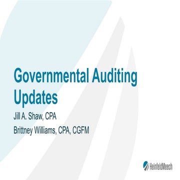 Governmental Auditing Updates | PPT