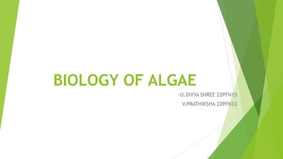 Taxonomic identification of micro and macro algae | PPTX