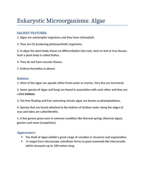 Economical importance of algae | PPTX