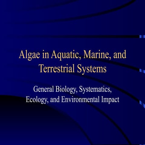 Algae[1] | PPT | Biological Sciences | Science