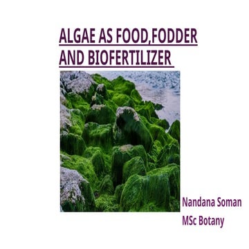 Algae as food, fodder, and biofertilizer.pptx