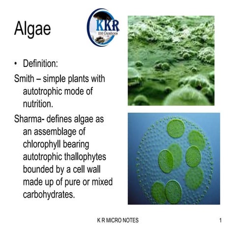 algae general features Habit and habitat | PPT