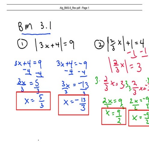 Alg BM 3.1 and 5.2 Rev | PDF