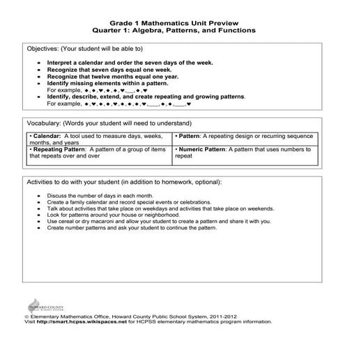 Patterns and-algebra-grade-2 powerpoint | PPT