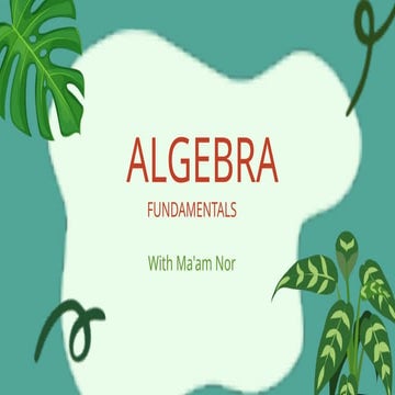 Algebra | PPTX