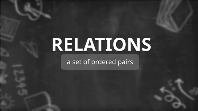 Understanding Relations And Functions Ppt
