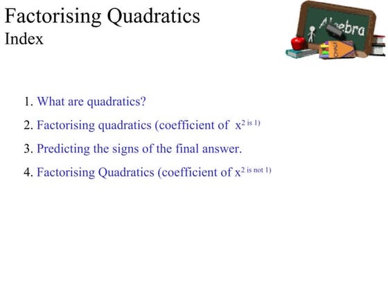 X factoring revised | PPT