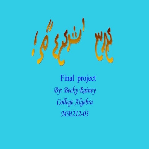 Algebra Final Project | PPT