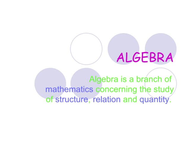 Unit 1-1 Algebra Review for Chemistry Modules | PPT
