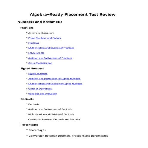Algebra ready-review | PDF