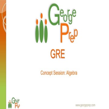 GRE - Algebra | PPTX