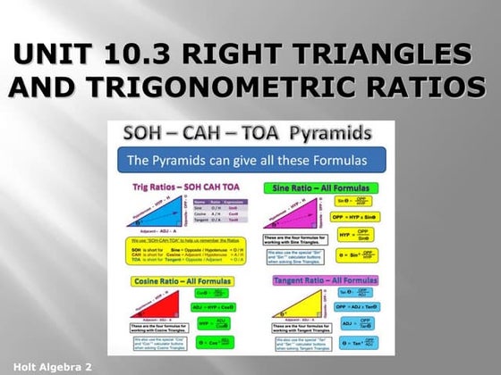Trigonometry ratios in right triangle | PPT