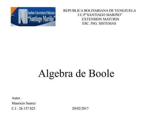 Ejercicios algebra de boole | PDF