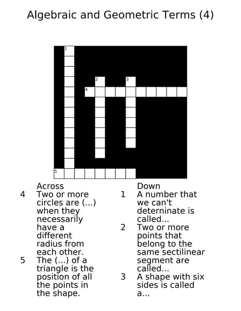 Algebraic and geometric terms (6) | PDF