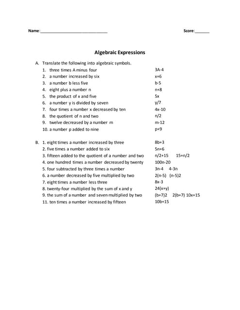 Mathematical expression | PDF
