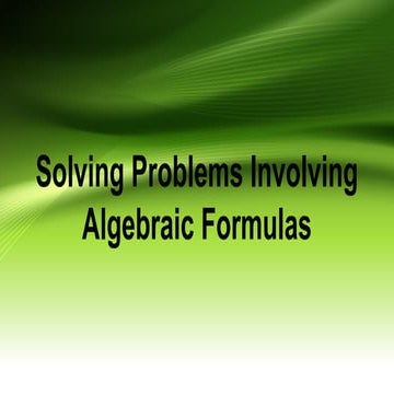 Math 6 - Solving Problems Involving Algebraic Expressions and Equations ...