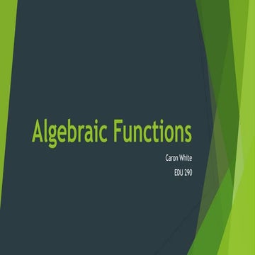 Algebraic Functions Powerpoint Pptx