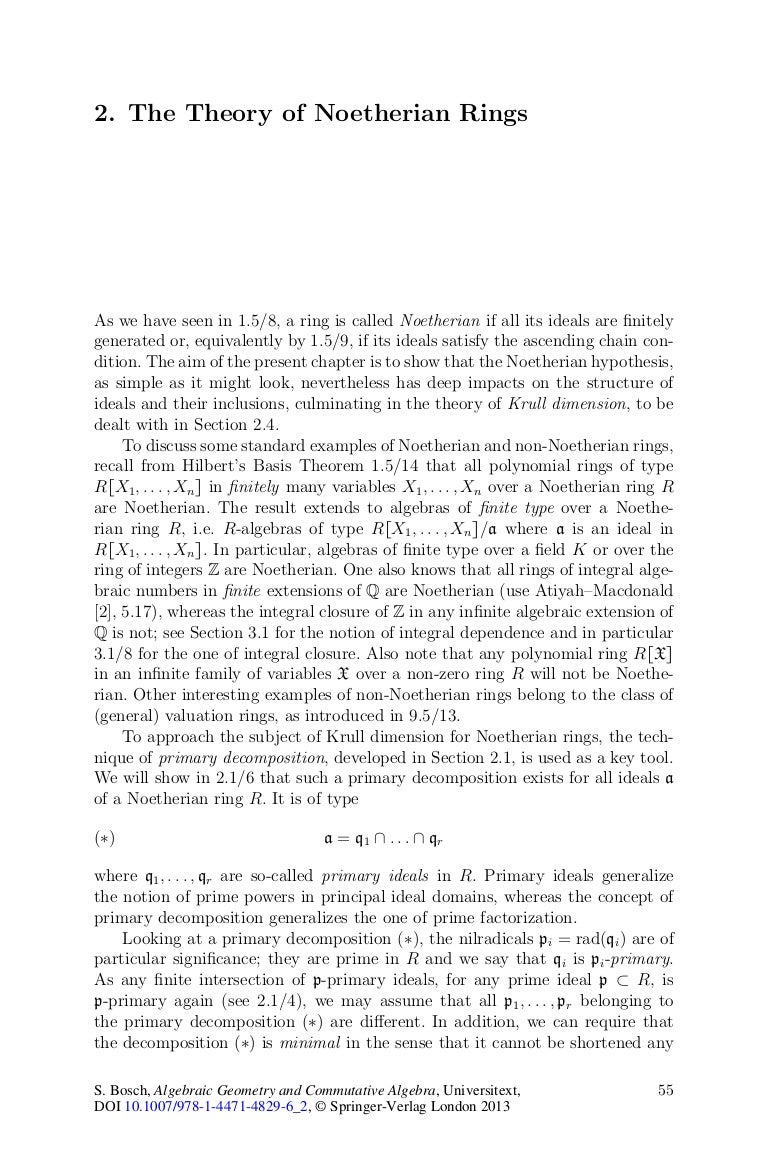 Algebraic Geometry And Commutative Algebra 1596