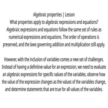 Study Lesson on Algebraic Properties.pptx