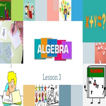 Algebra lesson 3 | PPT