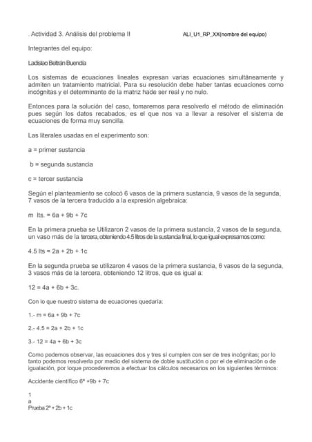 ÁLGEBRA LINEAL ACTIVIDAD 3 ERICK GIL | PDF