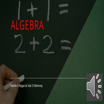 Algebra powerpoint for post primary students | PPT