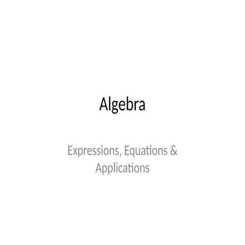 Algebra Ppt Pptx Class 10 Level For Usee Pptx