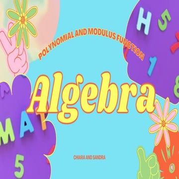 Algebra presentation on topic of modulus function and polynomials | PDF