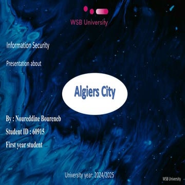 Présentation About Algiers City (noureddine boureneb) | PPTX