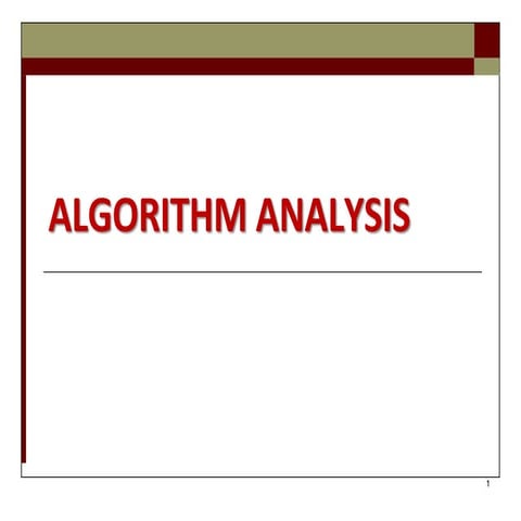 Algo Analysis For Computational Programmingpptx Ppt 