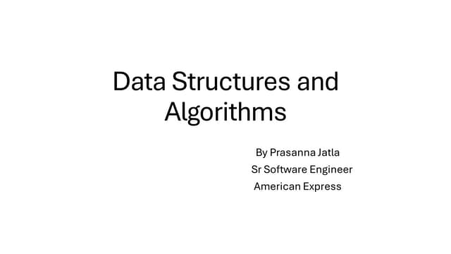 Introduction to Algorithms And DataStructure | PPT Introduction to Algorithms And DataStructure | PPT