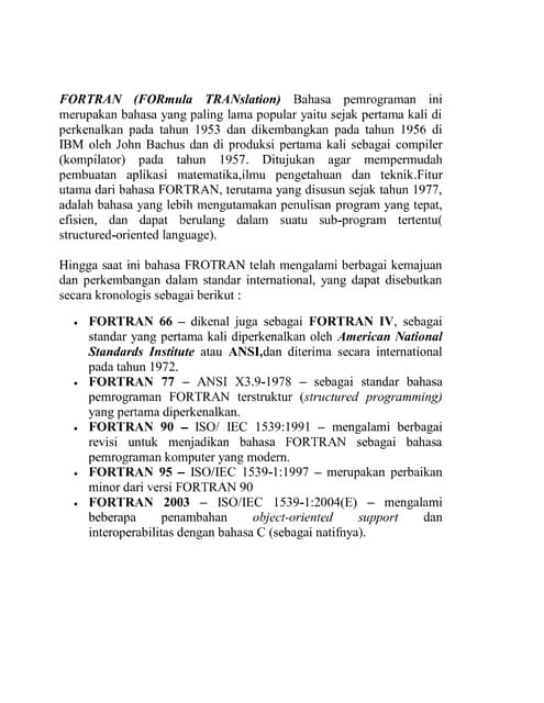 Programming Language (Algol,fortran,basic) | PDF Programming Language (Algol,fortran,basic) | PDF