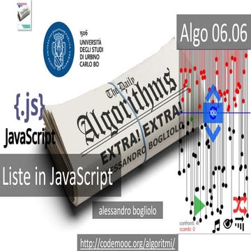 AlgoMOOCj 06.06. Liste in JavaScript (1) | PDF