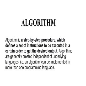 Algorithm And Its Notations Complexities Ppt